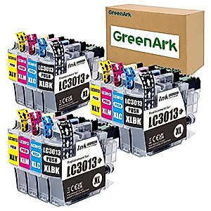 GREENARK Compatible Ink Cartridge Replacement for Brother LC3013 LC-3013 XL High Yield Ink use for Brother MFC-J491DW, MFC-J497DW, MFC-J690DW, MFC-J895DW Printer (3 Black, 3 Cyan, 3 Magenta, 3 Yellow)