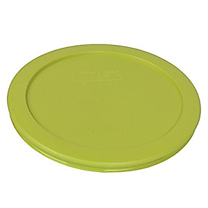 Pyrex 7201-PC 4 Cup (1) Blue Spruce, (1) Edamame Green, & (1) Jet Gray Round Plastic Food Storage Replacement Lid, Made in USA