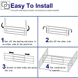 Yipaga Set Of 6 Drawer Dividers Organizers, Adjustable Kitchen Drawer Organizer, Clear Plastic Drawers Separators for Clothing, Kitchen Utensils & Office Storage Expandable from 11-19"