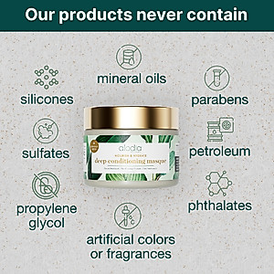 ALODIA Deep Conditioning Masque, 12 oz - Nourish & Hydrate with Avocado Oil & Peppermint Oil - Deep Conditioner for Curly Hair - Hair Mask for Scalp & Hair Health