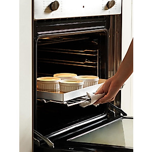 LE TAUCI Ramekins 4 OZ Oven Safe, Creme Brulee Ramekins, Pudding Custard Cups Souffle Ramiken, Dipping Sauce Dishes, Ceramic Ramekin Bowls Set of 6, White