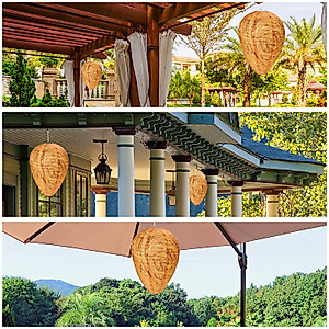 DECYOOL 6 Pack Wasp Nest Decoy Wasp Deterrent for Hornets Yellow Jackets Outdoor Waterproof Material