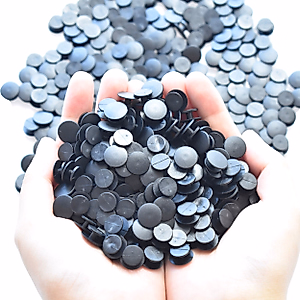 YEALQUE 250pcs Black Buckle Plastic Button Accessories Charm Backs for Flat Shoe Charms and Wristband Charms Back Factory DIY Ornaments