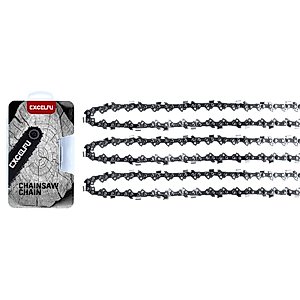 EXCELFU 3 Pack 8 inch Chainsaw Chains 3/8 LP .050 Inch 33 Drive Links Compatible for Chicago, Earthwise, Greenworks and More