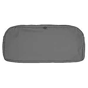 Classic Accessories Montlake FadeSafe Water-Resistant 41 x 18 x 3 Inch Outdoor Bench/Settee Cushion Slip Cover, Patio Furniture Swing Cushion Cover, Light Charcoal Grey, Patio Furniture Cushion Covers