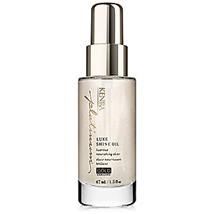 Kenra Platinum Luxe Shine Oil | Gold Enriched Nourishing Elixir |Enhances Shine & Manageability | Thermal Protection Up To 450F | Medium To Coarse Hair | 1.5 fl. Oz