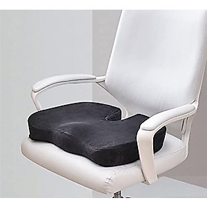 Easy-you Office Chair Black Seat Cushion, Memory Foam Seat Cushion for Long Sitting Hours on Office & Home Chair