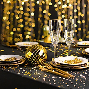 Juvale 3 Pack Black Plastic Tablecloth for Rectangle Tables, 54 x 108 Inches, Disposable Tablecloth Cover for Birthday, Halloween & Graduation Party Table Decorations