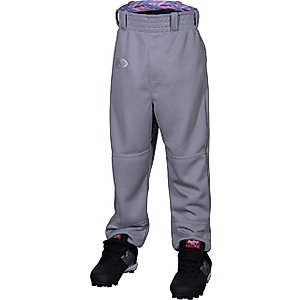 Rawlings REMIX | T-Ball & Youth Baseball & Softball | Game/Practice Pants | Grey/Pink | Small