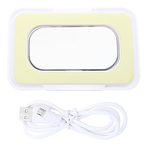 Diaper Wipe Warmer 8W Baby Wipe Warmer Portable Baby Dispenser Plastic Tissue Storage Box Dispenser Holder for Home Car White Heater