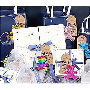 CiciBear 60 Pack Stuffed Bear Sequin Keychains Set with 20 Bear Keychains, 20 Thank You Tags and 20 Gift Bags for Bear Party Favors, Kids and Adults Birthday Gift,Baby Shower,School Carnival Rewards