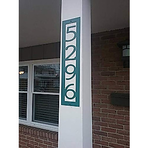 Custom Address Marker - Vertical House Number - Metal Address Sign