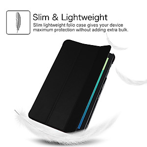 Fintie Slim Case for Samsung Galaxy Tab A 10.1 with S Pen 2016 10.1 Inch (Model SM-P580/P585), Ultra Lightweight Protective Stand Cover Auto Sleep/Wake, Black