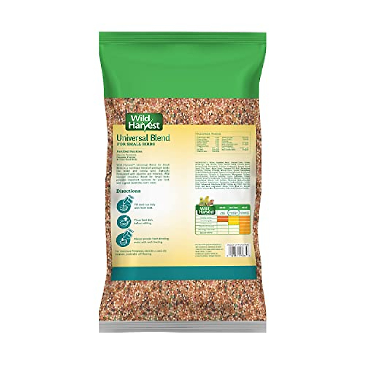 Wild Harvest Universal Blend for Small Birds, 10 lb Bag, Fortified Nutrition (P-99284)