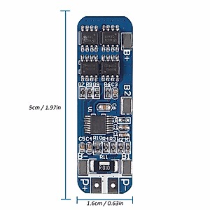 AEDIKO 5pcs 3S 10A BMS 18650 BMS Charger Module Li-ion Lithium Battery Protection Board Li-ion Charger Protection Module Over-Discharge/Over-Current