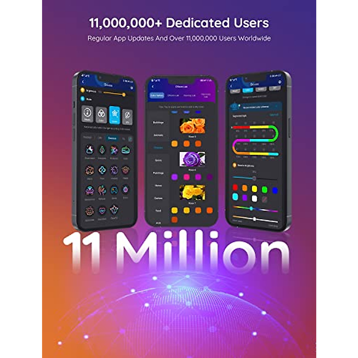 Govee RGBIC LED Strip Lights, Smart LED Lights for Bedroom, Bluetooth LED Lights APP Control, DIY Multiple Colors on One Line, Color Changing LED Lights Music Sync for Gaming Room, Halloween, 16.4ft