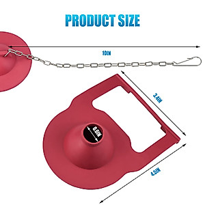 Kohler Toilet Flapper Replacement, 2 Pack Kohler Toilet Tank Parts Replaces Parts 84995 and 1000490 with Chain Hinges and 2 Plastic Buoys Ullnosoo for Water Saving Red