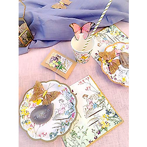 Talking Tables Truly Fairy Paper Plate with Fairy Design for a Tea Party or Birthday, Multicolor (1)