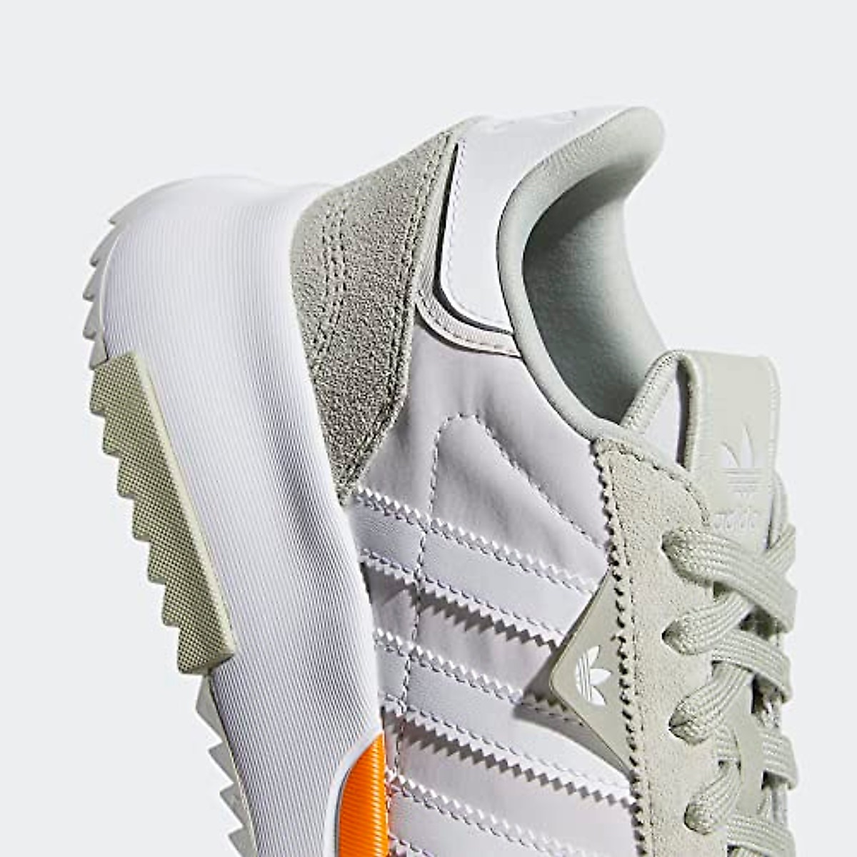 adidas Originals Women's Retropy F2 Sneaker, Grey One/White/Orange Rush, 10