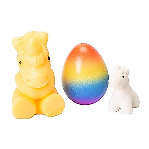 Master Toys & Novelties Surprise Growing Unicorn Hatching Rainbow Egg - Hatch and Grow for Easter Gifts, Baskets and Egg Hunts - Unicorn 3 Pack - Ages 3+