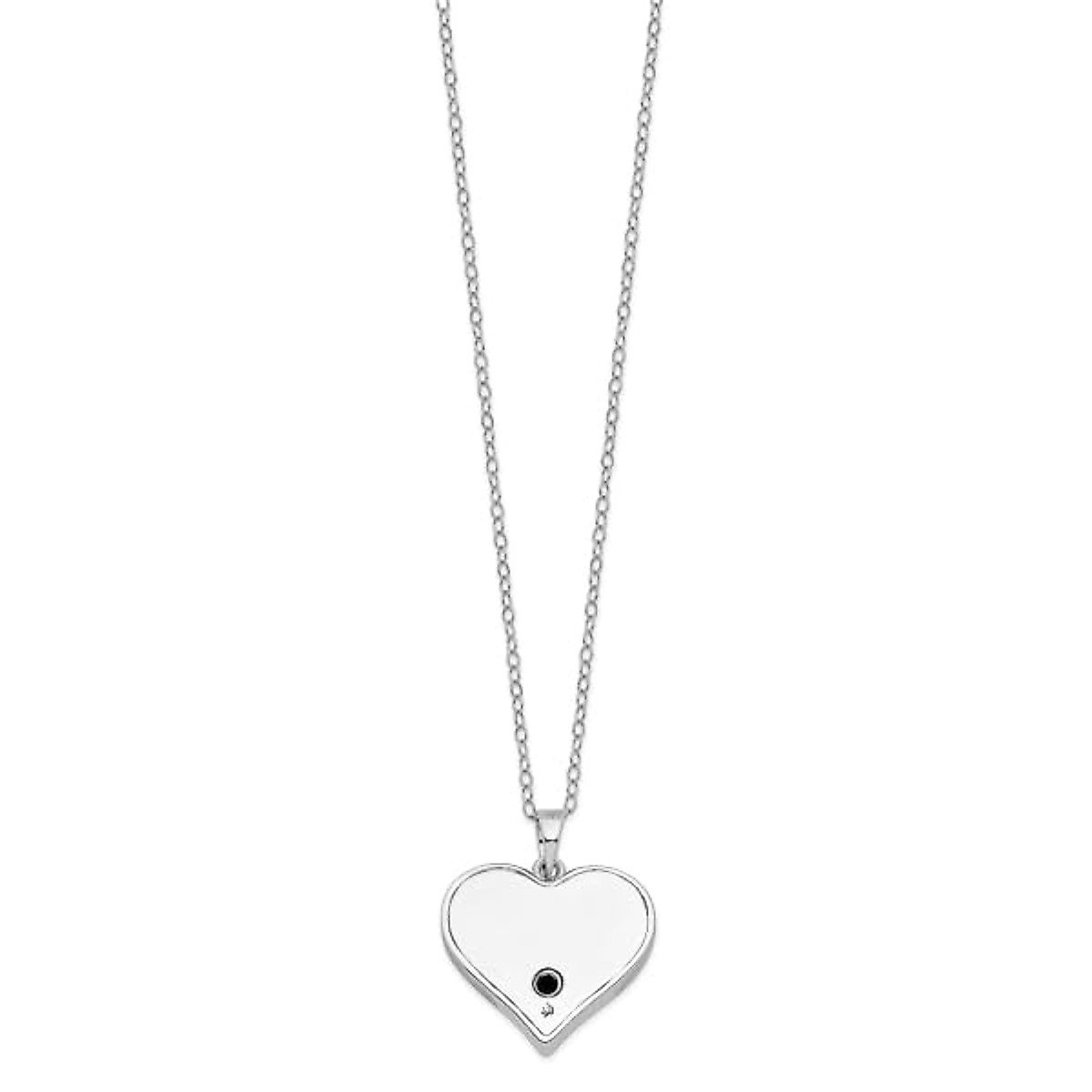 IceCarats 925 Sterling Silver Vintage Black Paw Print Pet Heart Love Ash Holder 18 inch Chain Urn Necklace for Ashes Cremation Jewelry