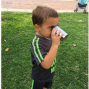 Stainless Steel Cups for Kids and Toddlers 8 oz. with Silicone Sleeves - Small Metal Cups for Home & Outdoor Activities, BPA Free Healthy Unbreakable Premium Metal Drinking Glasses (4-Pack)