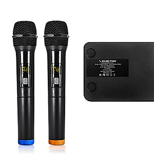 Sound Town 16 Channels Wireless Microphone Karaoke Mixer System, Supports HD ARC, Optical (Toslink), Smart TV, Media Box, PC, Bluetooth, Soundbar, Receiver, AUX (SWM15-PROS)