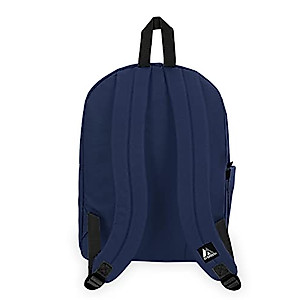 Everest Classic Laptop Backpack W/Side Pocket, Navy, One Size