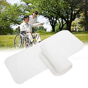 Washable Adult Pocket Diaper, Adult Pocket Nappy Cover Close-Fitting Adjustable Reusable Diaper Cloth for Incontinence Care Protective Underwear for Men Women Teen(2Pcs Diaper Insert Pad)