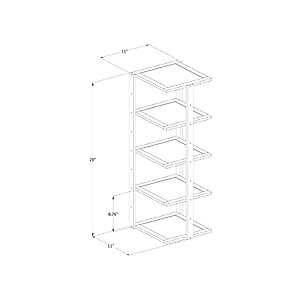 MoNiBloom 5 Tier Shoe Rack, Bamboo Narrow Single Pairs Shoe Storage Space Saving Ventilated Shoe Organizer for Small Spaces Corner Hallway Entryway, Brown
