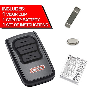 GenieMaster 3-Button Garage Door Opener Remote - Compatible with Genie Garage Door Openers Made Since 1993 with Intellicode Technology and/or 9/12 Dipswitches - Model GM3T-R