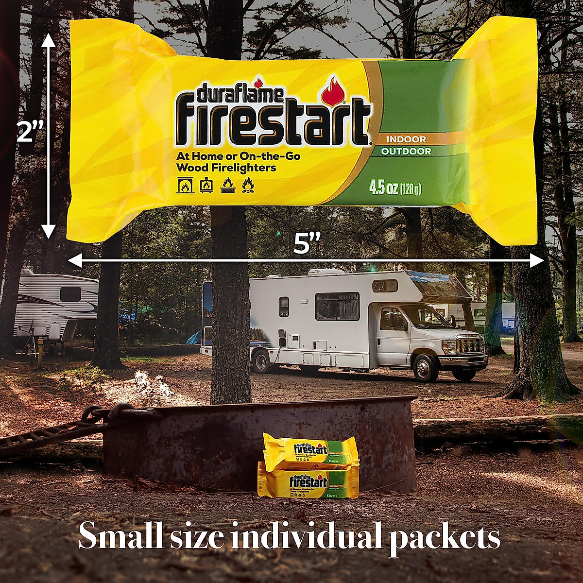 Fire Starter for Indoor and Outdoor Use - Quick Ignition Fire Logs for BBQ, Fireplace, Fire Pit and Campfires (24 Pack) - Fire Starters for Campfires