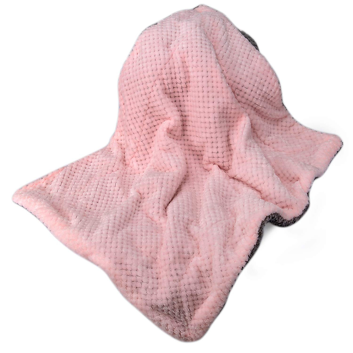 Fuzzy Dog Blanket or Cat Blanket or Pet Blanket, Warm and Soft, Plush Fleece Receiving Blankets for Dog Bed and Cat Bed, Couch, Sofa, Travel and Outdoor, Camping (Blanket (24" x 32"), DG-Baby Pink)