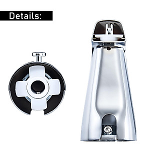 Tub Spout with Integrated Diverter for 1/2 inch Copper Tube - Metal Construction, Chrome