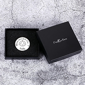 FANICE EOS New Baby Gifts for Parent Mom Dad Decision Coin for Women Men Pregnancy for First Time Mummy Daddy to Be Christmas Birthday Present Double-Sided (Silver)