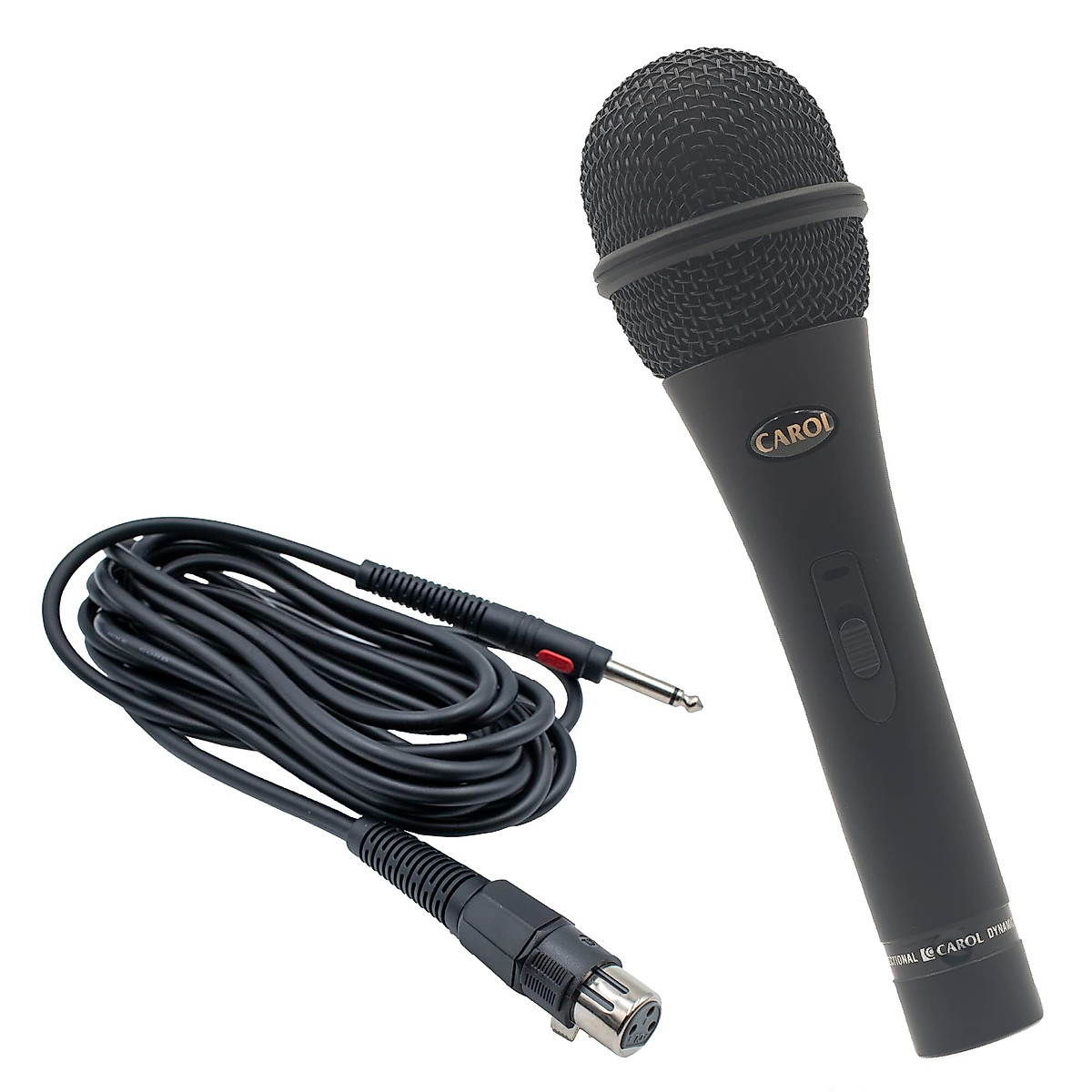 CAROL GS-57 Cardioid Dynamic Vocal Microphone w/ 14.8ft XLR to 1/4"(6.35mm) Cable, for Presentation & Home Studio, Stage, Shock Absorber Effects, Compatible with Amplifier