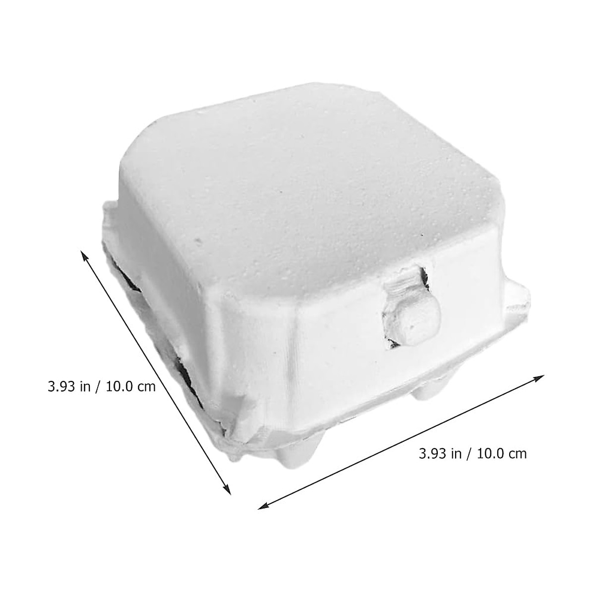Yardwe 10Pcs Paper Egg Cartons, 4 Pulp Egg Cartons Egg Holders Eggs Storage Containers Egg Trays for Kitchen Farm Market Fridge Transport, White
