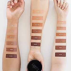 Saie Sun Melt Bronzer - Buildable Cream-Balm Bronzer For Face Sculpting - Cream Contour with Velvet Finish - Light Bronze (1 oz)