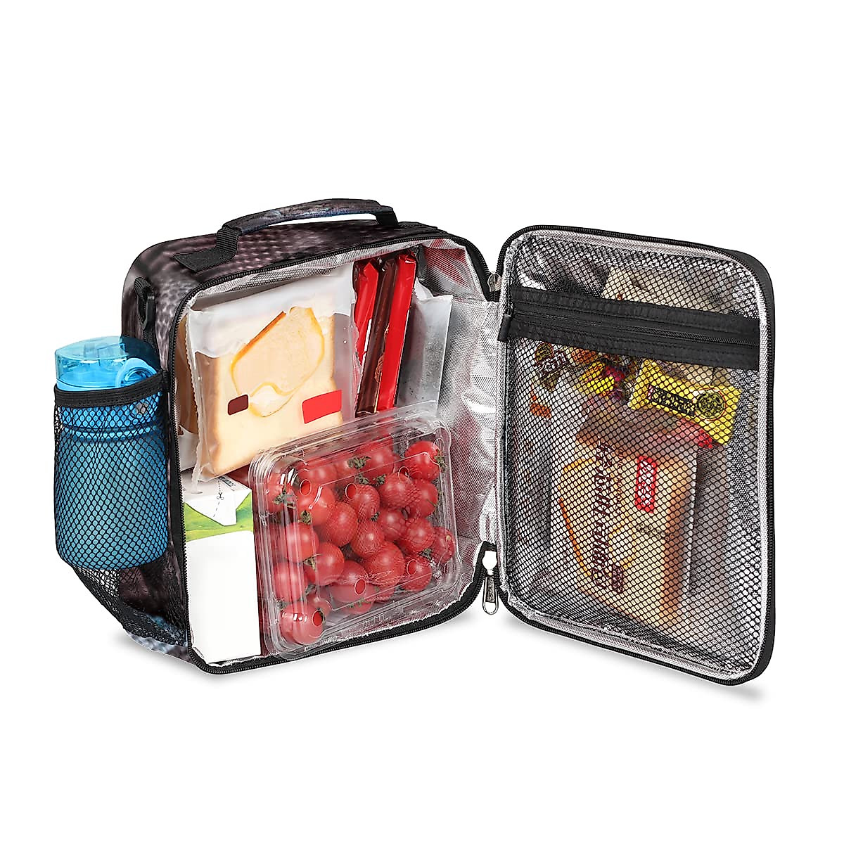 Snake Python Snakeskin Insulated Lunch Bag Reusable Cooler Lunch Box Freezable Thermal Leak-proof Tote Shoulder Strap for Office Picnic Lunch Tote Bag