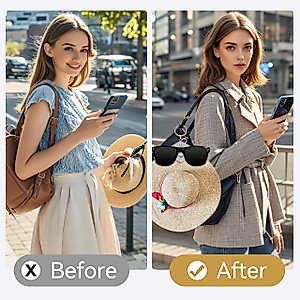 Vatonezich Hat Clip for travel fits Bag Handbag Backpack Truck travelling Essential Accessory Hat holder for Vacation (Silver 2Pcs)