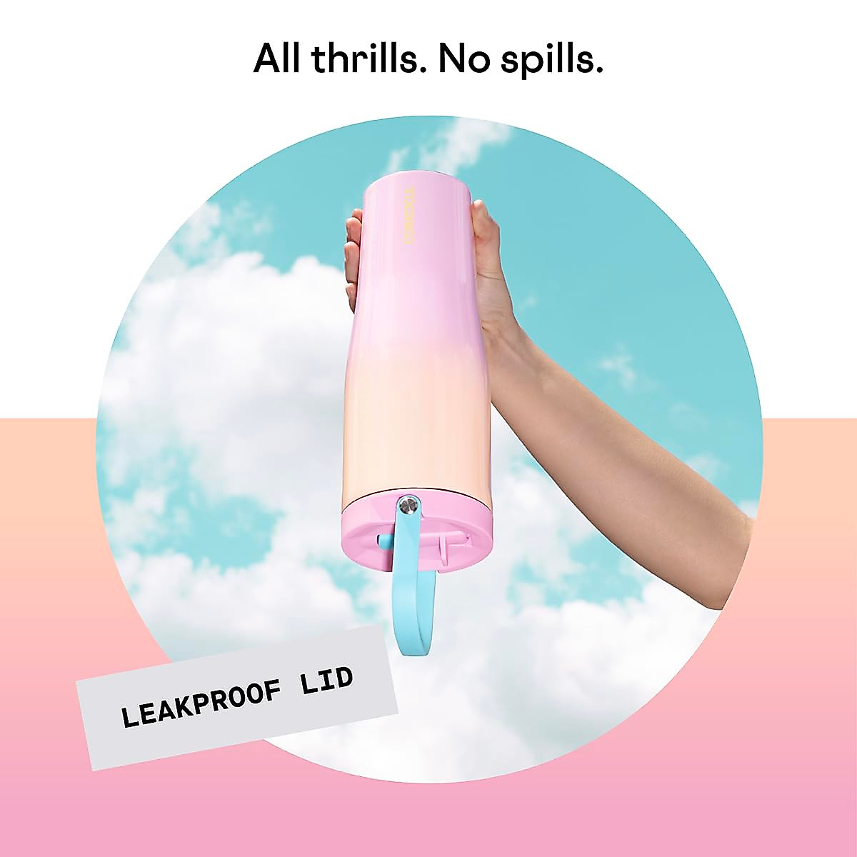 Corkcicle Go Cup XL Insulated Tumbler with Lid and Straw, Lover, 30 oz – Reusable Water Bottle Keeps Beverages Cold for 12hrs – Cupholder Friendly Tumbler, Leak-Proof Design