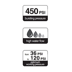 FITT Force Pro Water Hose, 5/8" 50 ft Heavy-Duty Commercial Grade Garden Hose, Blue