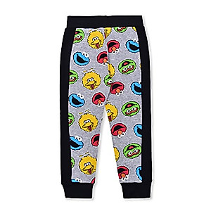 Sesame Street Long Sleeve Shirt and Jogger Pant Set for Boys, Comfy Active Wear for Kids, Gray, Size 3T