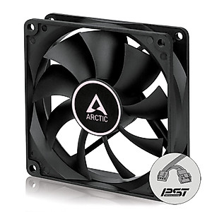 ARCTIC F9 PWM PST CO - 92 mm Case Fan with PWM Sharing Technology (PST), Dual Ball Bearing for Continuous Operation, Very Quiet Motor, Computer, Fan Speed: 150-1800 RPM - Black