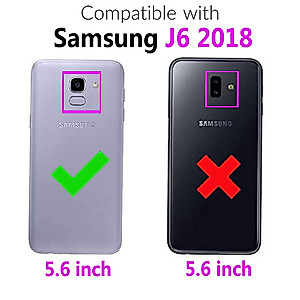 ELISORLI Compatible with Samsung Galaxy J6 2018 Case Rugged Thin Slim Soft Cell Accessories Protection Anti-Slip Fit Rubber TPU Mobile Phone Cover for Gaxaly On6 SM J600 J600G J600F Women Men Blue