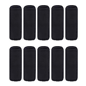 10 Pieces Sublimation Blank Black Ice Pop Sleeves Popsicle Holders Bags, Neoprene Fabric