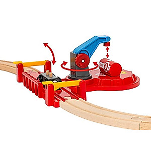 BRIO World – 36025 Rescue Team Train Set | 44-Piece Interactive Toy for Kids Age 3 and Up | Multi-Level Railway Play | FSC-Certified European Beech Wood