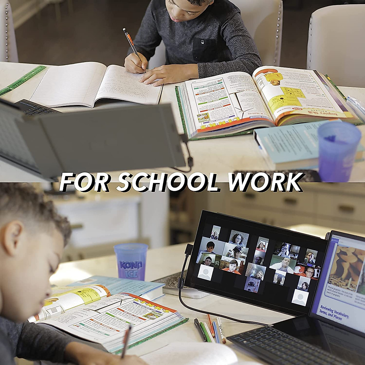 Duex Lite Portable Monitor for Laptop, 【2021 Upgrade】 Mobile Pixels 12.5" Full HD IPS Dual Monitor for laptops, USB C/USB A Powered Plug and Play Portable Display,Windows/Apple Compatible (1pc White)