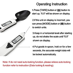 JOYIT Digital Spoon Scale 500g/0.1g - Stainless Steel Food Measuring Scale, Small Baking Scale with LCD Display