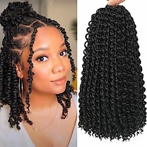 TIANYOUHAIR Passion Twist Hair 12 Inch 7 Packs Water Wave Crochet Hair Pre Looped Spring Bohemian Braids for Black Women